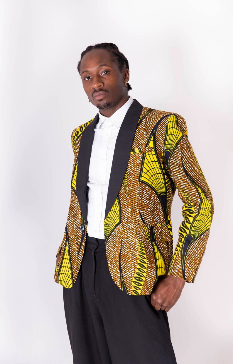 Mens African Print Suit Blazer, Ankara Mens Blazer, African Print ...