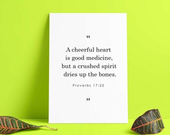 Proverbs 17 22 - Etsy