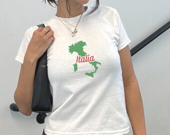 Italia Baby Tee, Aesthetic Tee, Women's Fitted Tee, Unisex Shirt ...