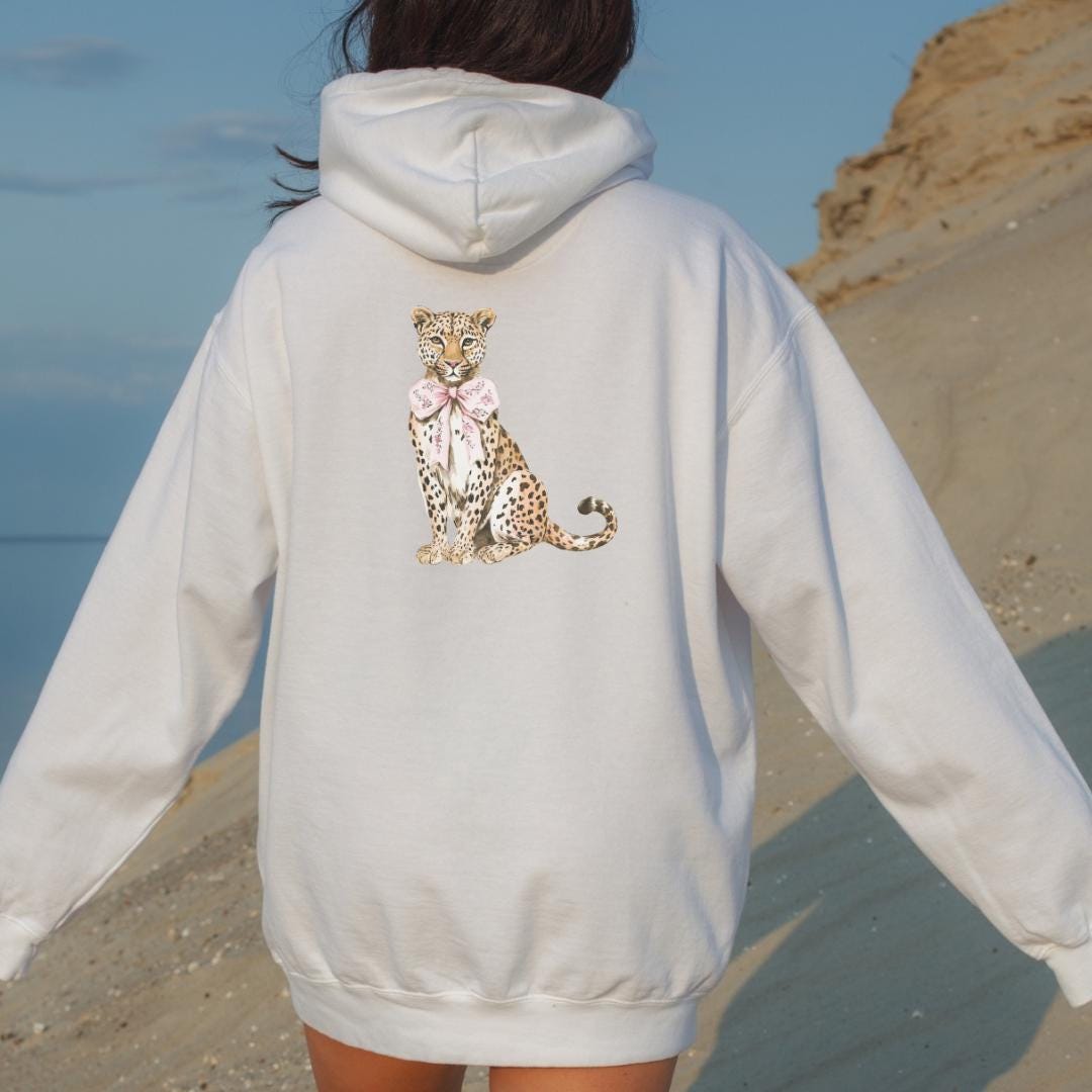 Cheetah Print Coquette Leopard Cheetah Hoodie, Leopard Print Sweatshirt ...