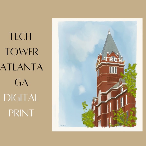 College Ga Tech Wall Art - Etsy