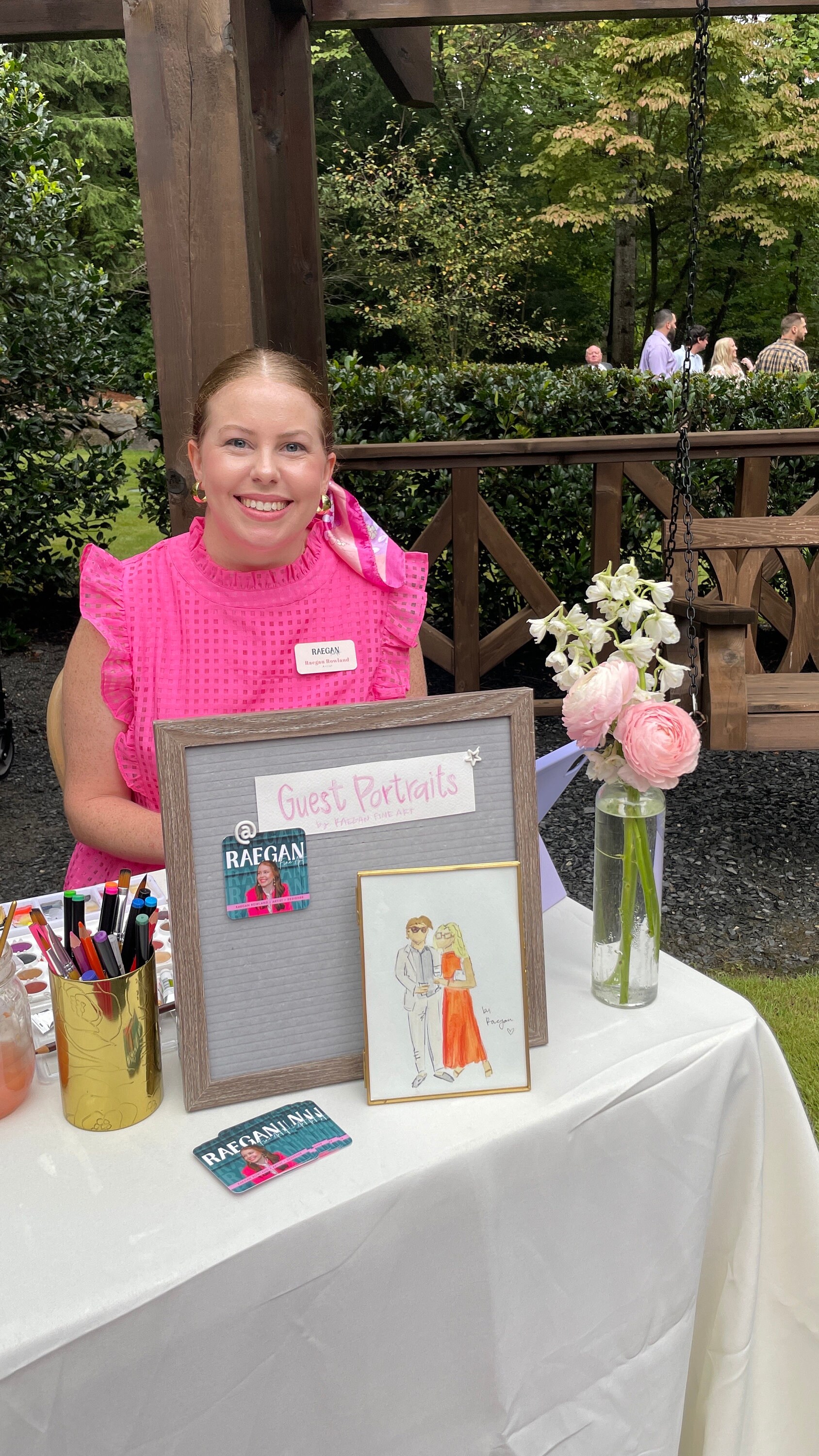 Live Event Guest Portraits Paintings Wedding Watercolor Guest Portraits ...