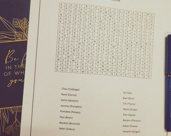 Haitian Word Search - Etsy