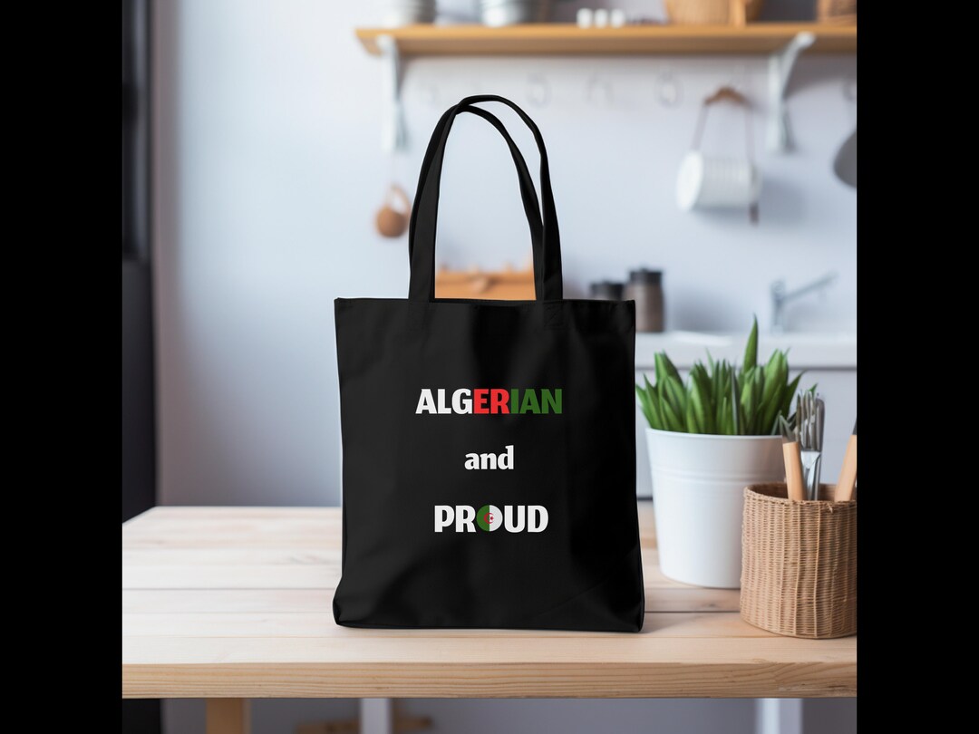 Algerian Pride Tote Bag, Algeria Tote, Algeria Canvas Tote, Algeria ...