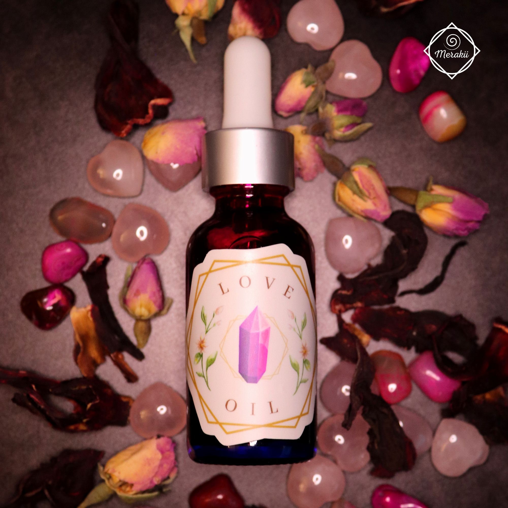 Love Spell Attraction Oil 100% Natural Essential Oils Manifestation ...