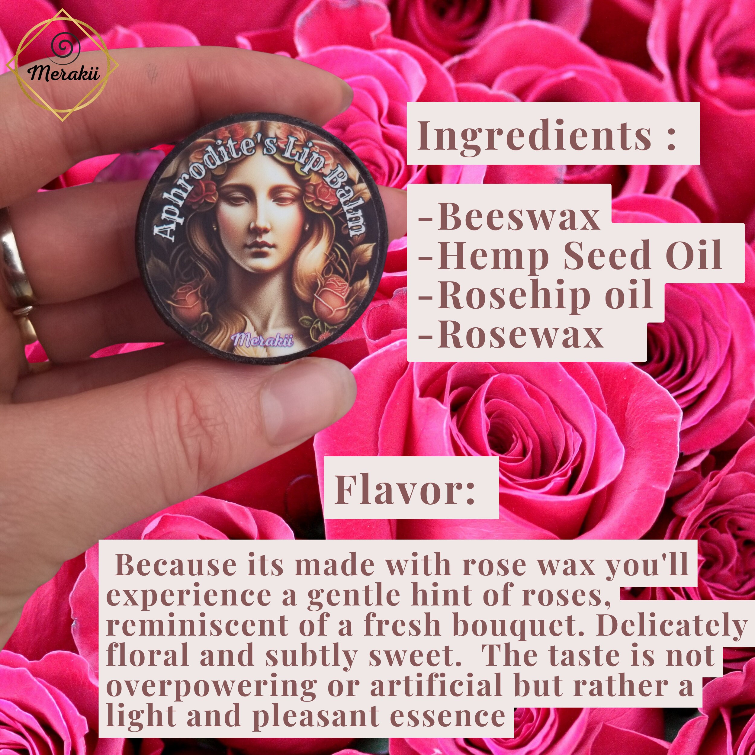 Aphrodite's Lips Organic Rose Wax and Beeswax Lip Balm Holistic ...