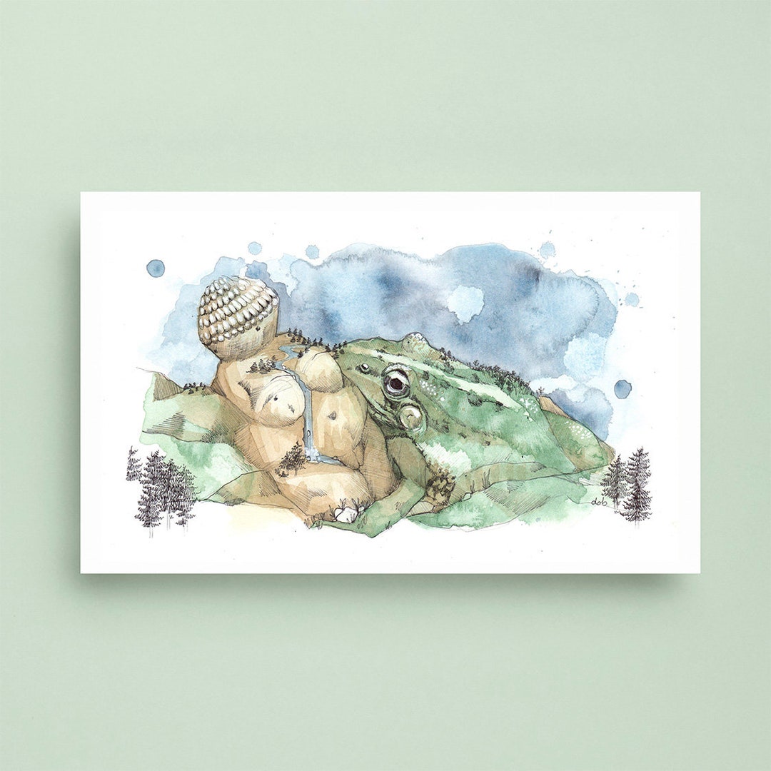 Original Watercolor, Frog, Venus, Animals, Nature Illustrations ...