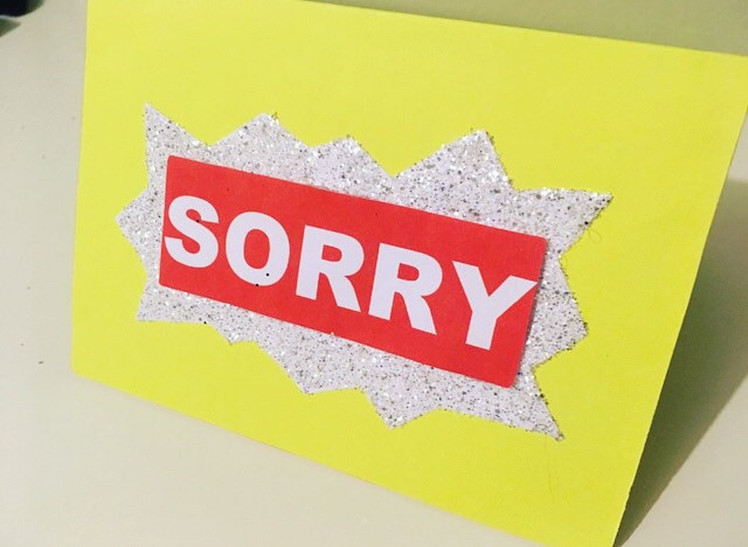 Sorry, Not Sorry Surprise Sparkle Blast Card. - Etsy