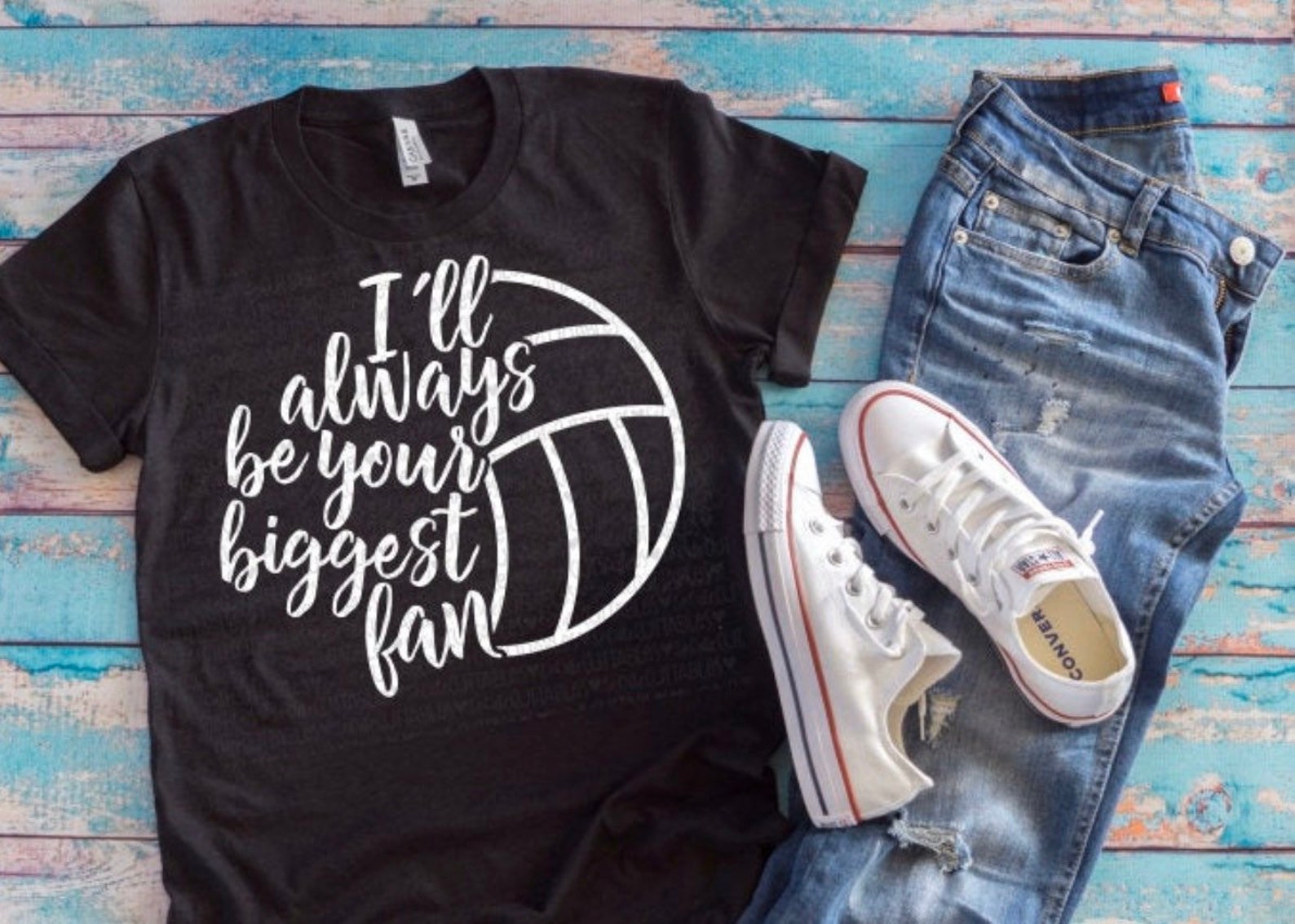 I'll Always be Your Biggest Fan Volleyball T-Shirt Mom | Etsy