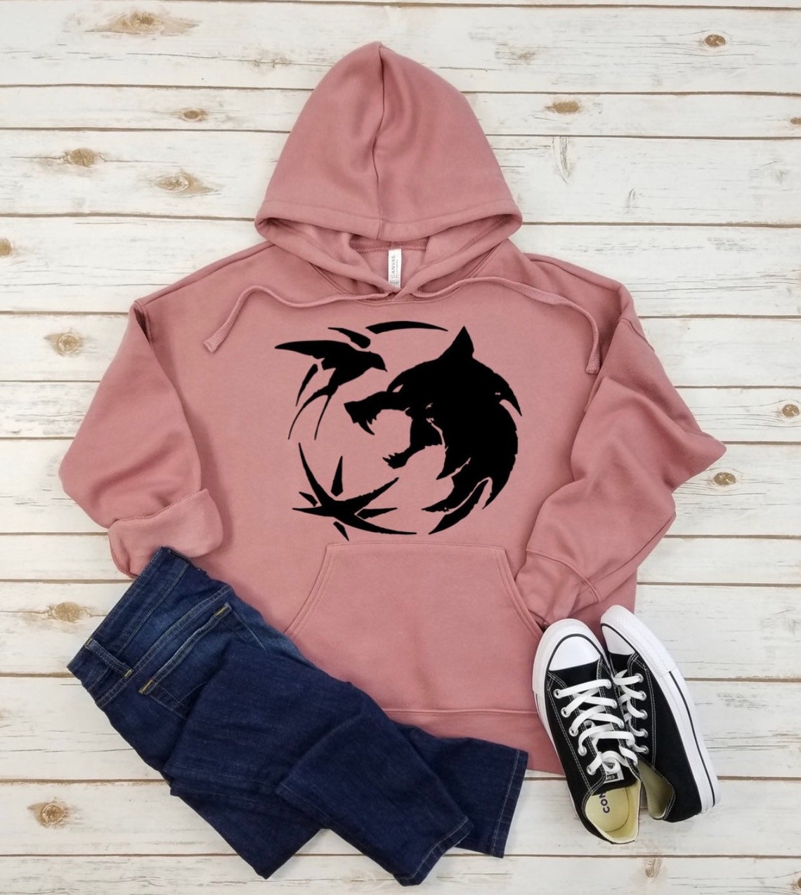The Witcher Hoodie The Witcher Logo Hoodie Geralt Witcher | Etsy