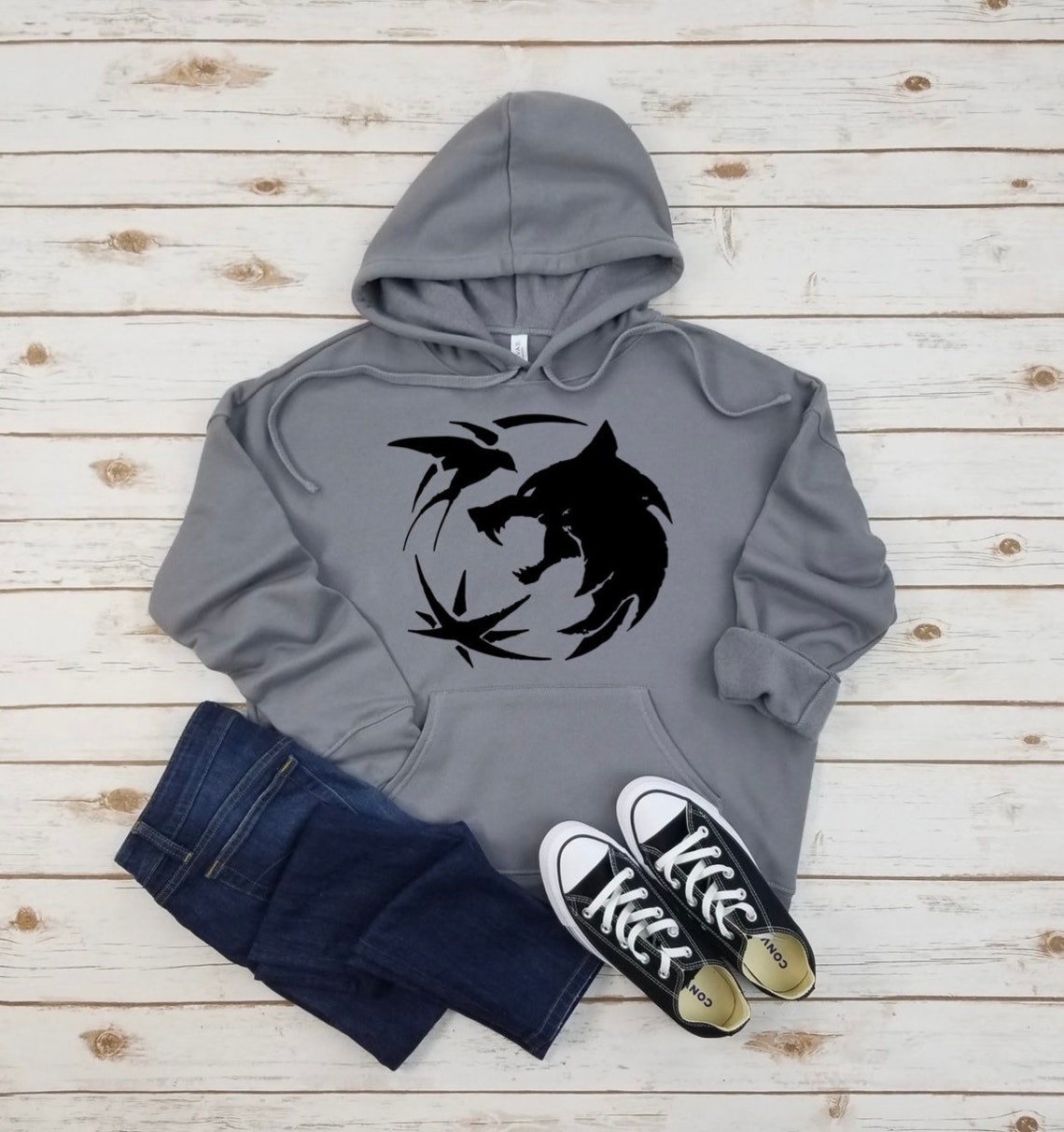 The Witcher Hoodie The Witcher Logo Hoodie Geralt Witcher | Etsy