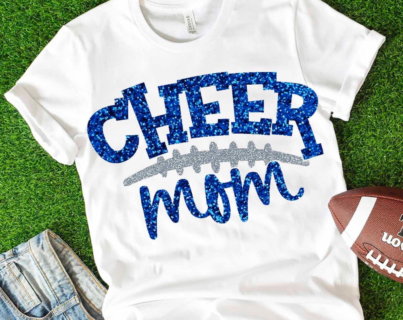 Cheer Mom Glitter T-shirt Cheer Mom Shirts Cheer Dance - Etsy