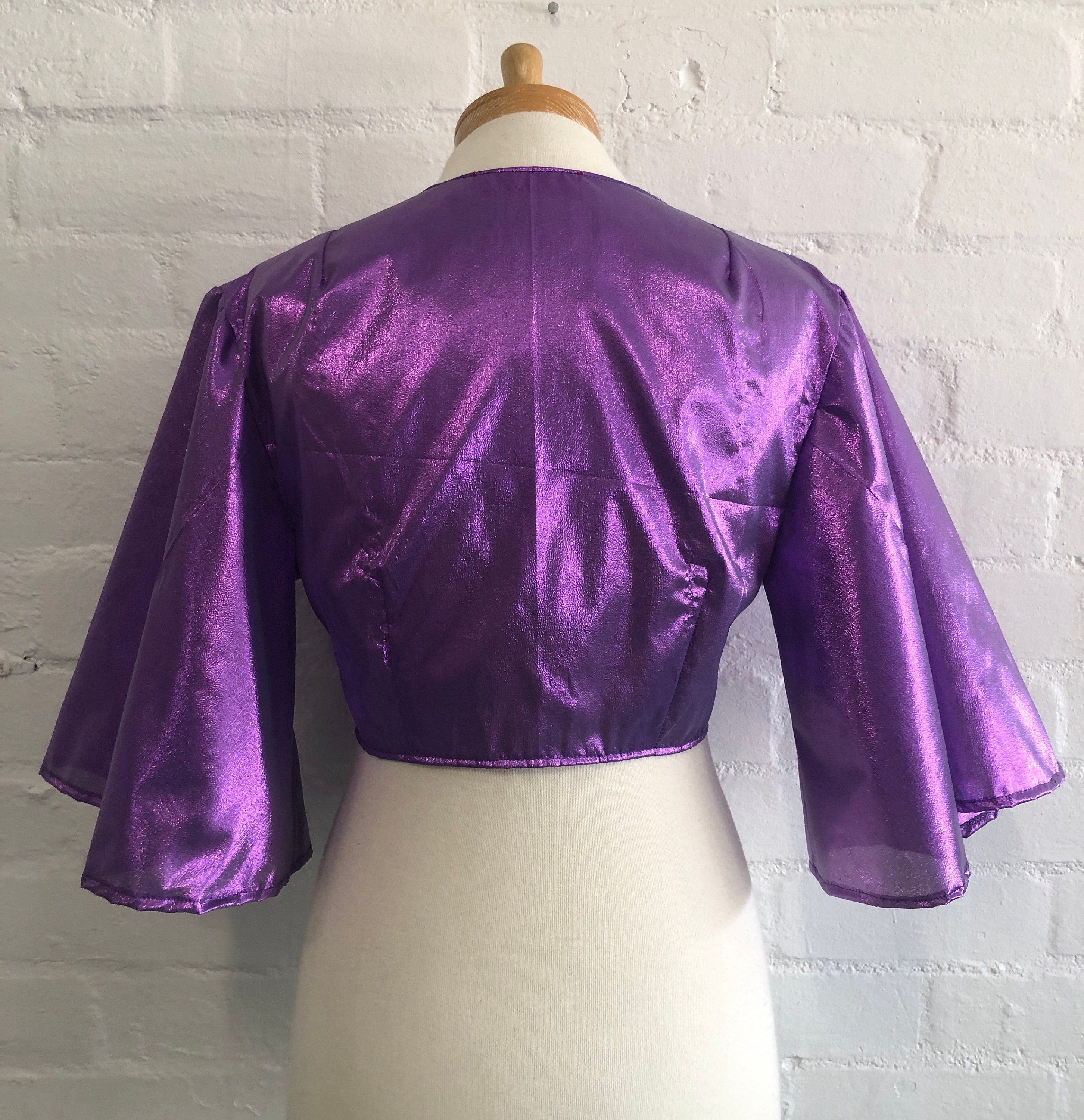 Aladdin Purple Metallic 70's Style Festival Top - Etsy