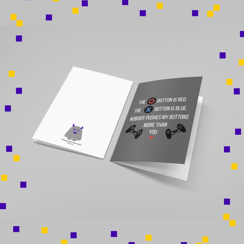 Funny Sarcastic Gaming Card / Geeky Valentines Greeting Cards / Video ...