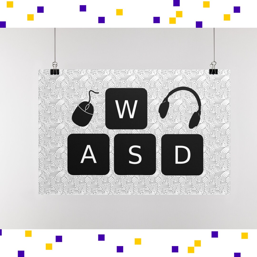 PC Gamer WASD Keyboard Wall Art / Gaming Room Decor / PC Gamer Gift ...
