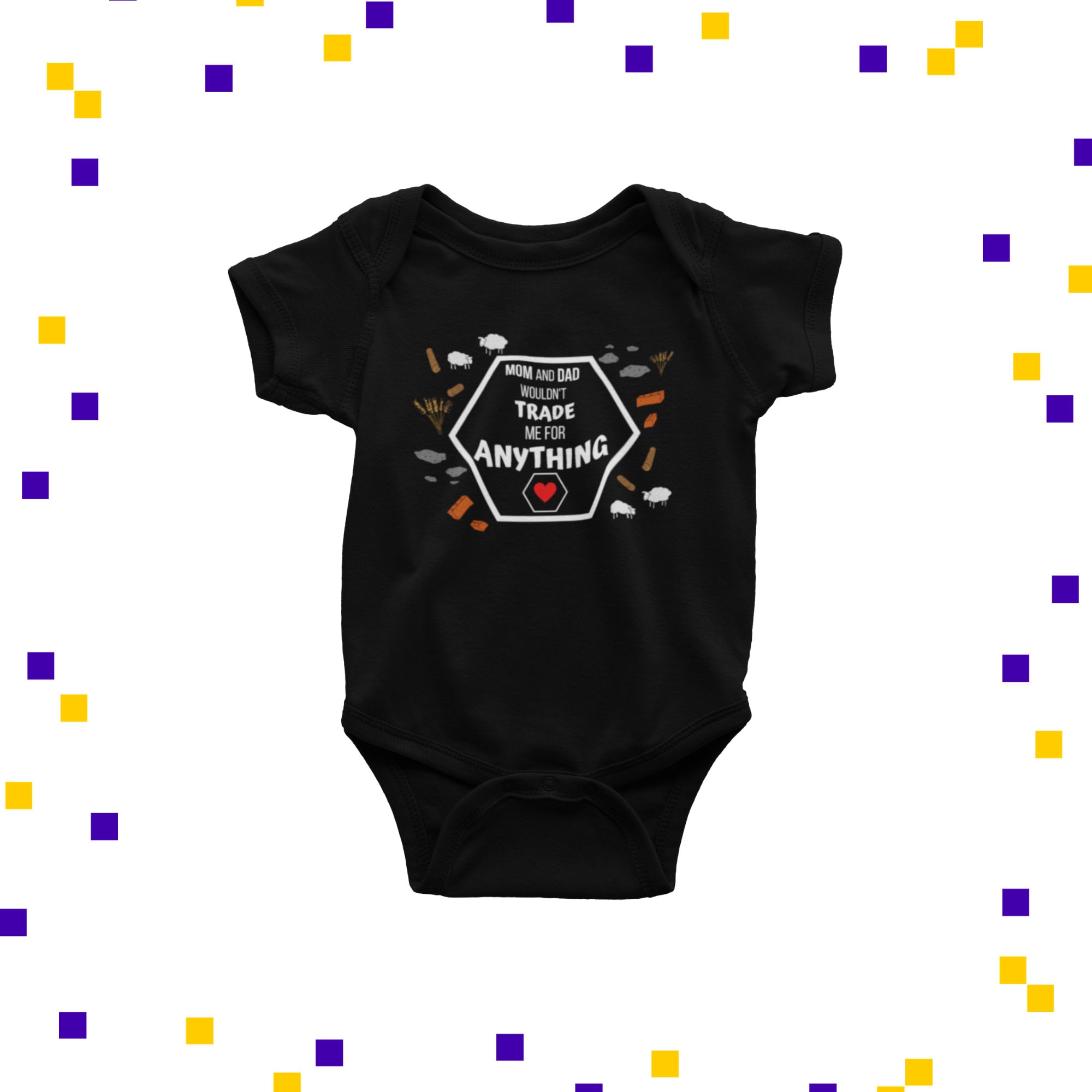 Funny Board Game Inspired Catan Baby Bodysuit / Resource Settlers Board ...
