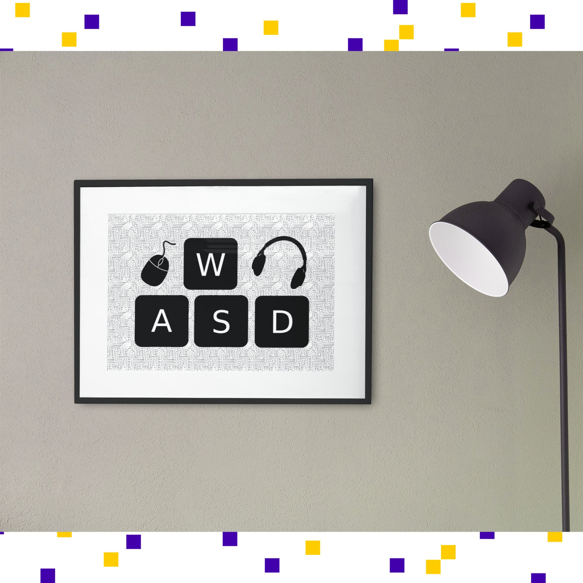 PC Gamer WASD Keyboard Wall Art / Gaming Room Decor / PC Gamer - Etsy