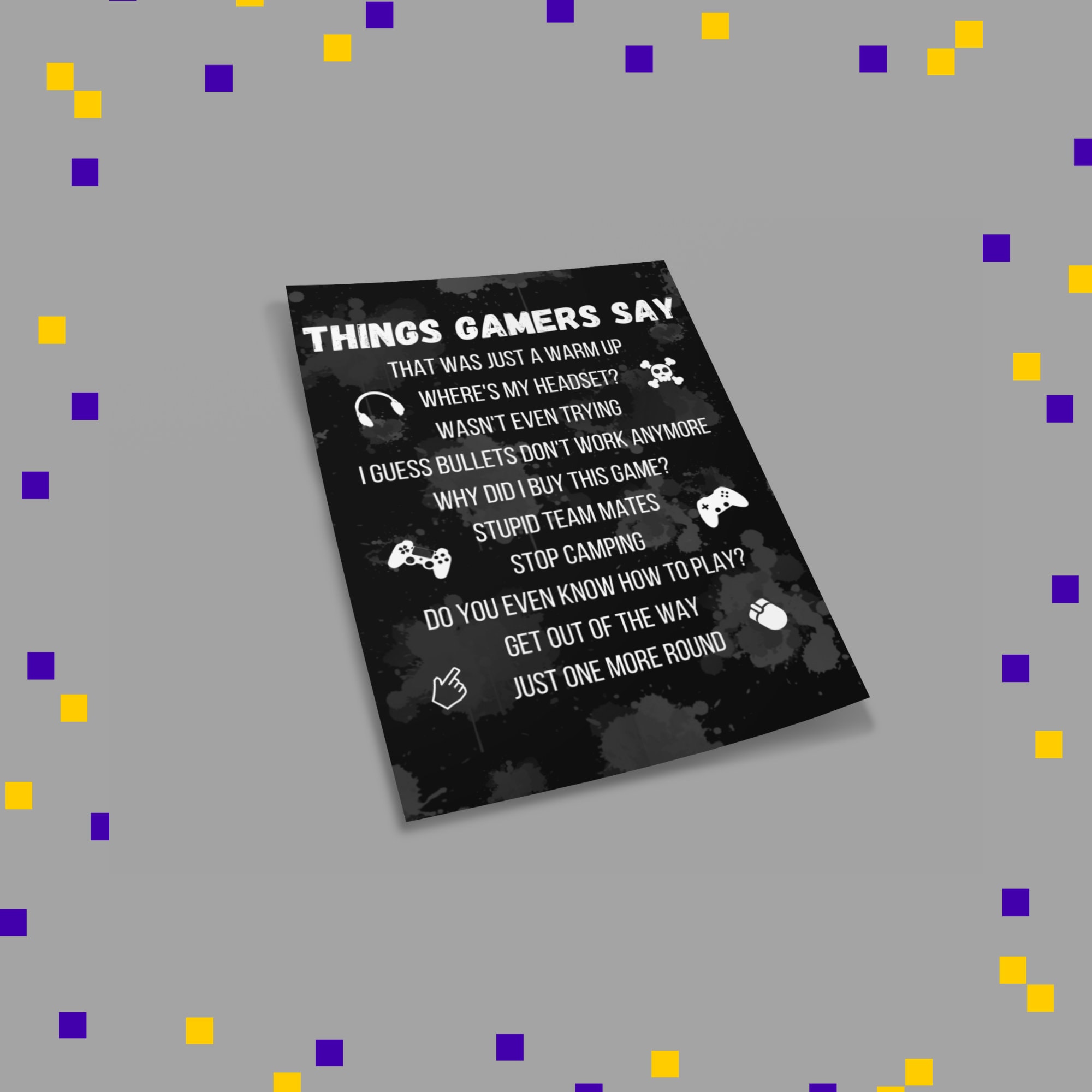 Funny Video Game Poster Print Wall Art / Gaming Room Decor / Funny ...