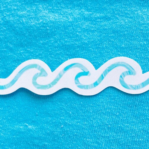Ocean Waves Sticker - Etsy