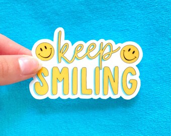Keep Smiling Sticker - Etsy
