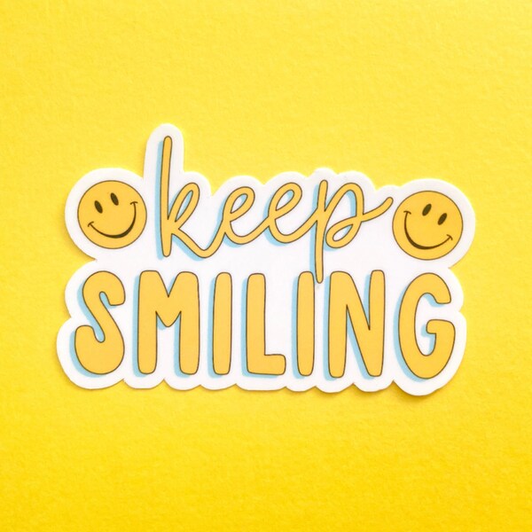Keep Smiling Sticker - Etsy
