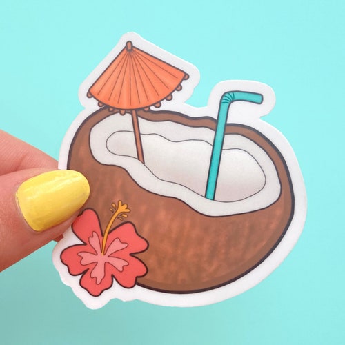 Coconut Drink Sticker - Etsy