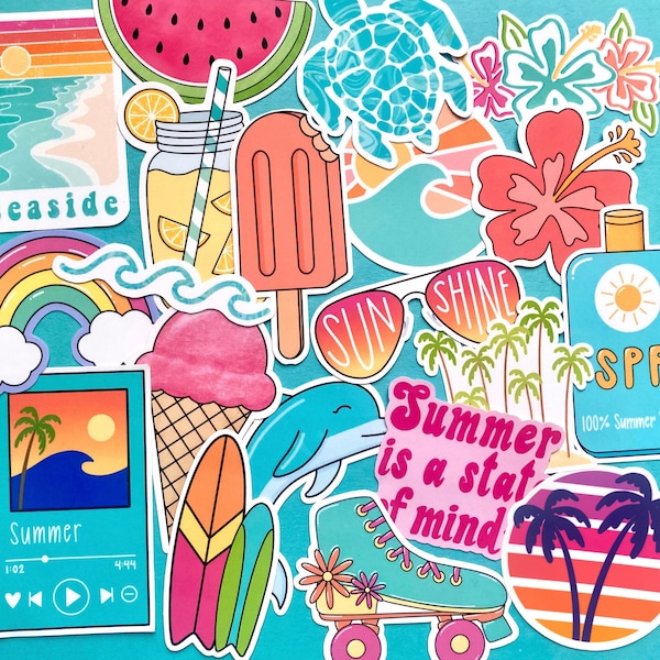 Summer Stickers - Etsy