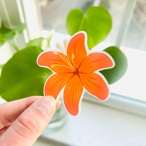 Lily Flower Stickers - Waterproof Gloss Stickers - Etsy