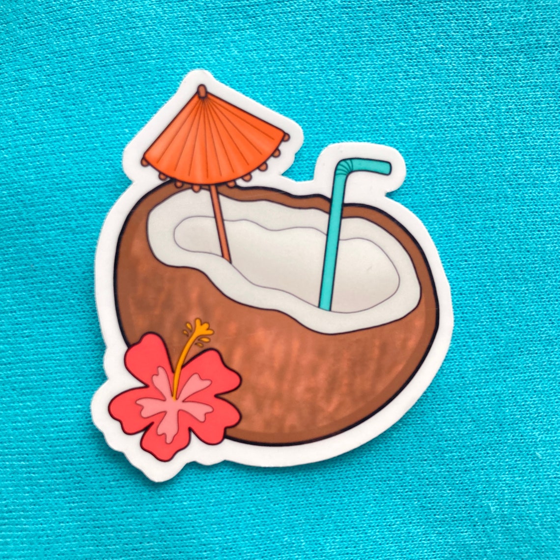 Coconut Drink Sticker - Etsy