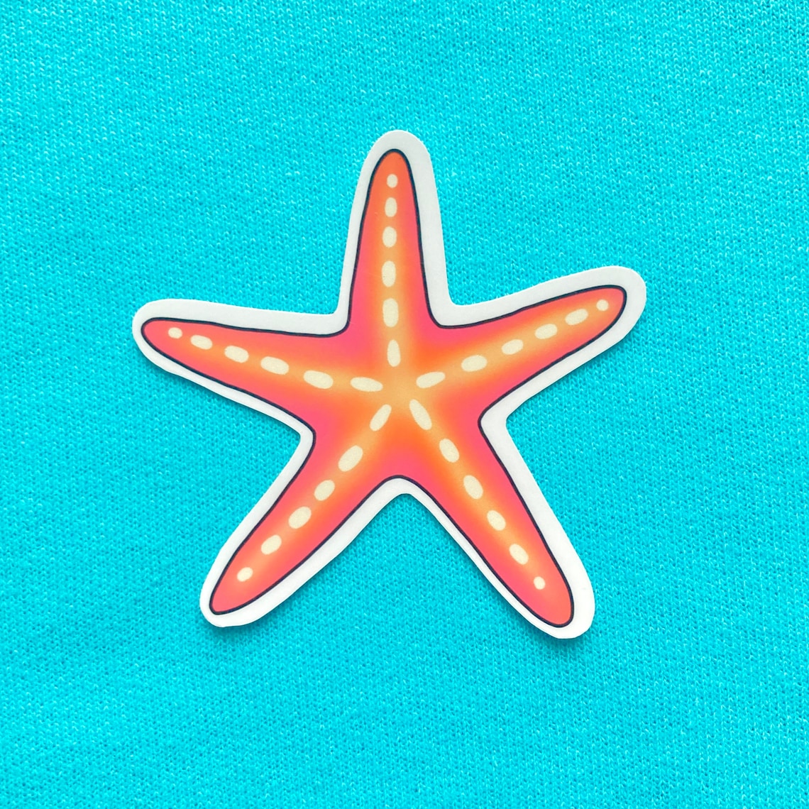 Coral Starfish Sticker | Etsy