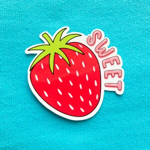 Sweet Strawberry Sticker - Etsy