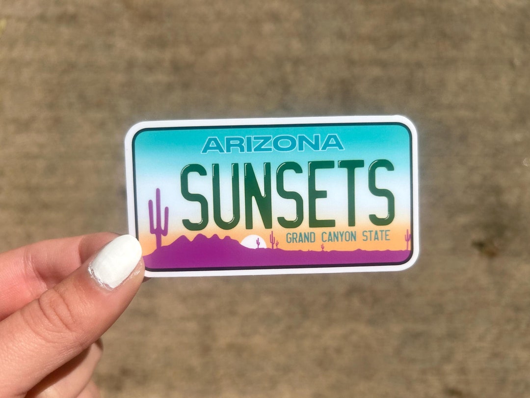Arizona Sunsets License Plate Sticker - Etsy