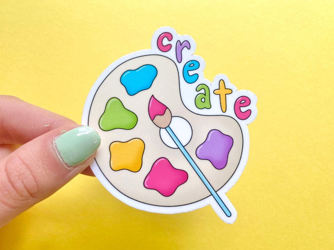 Create Paint Palette Sticker - Etsy