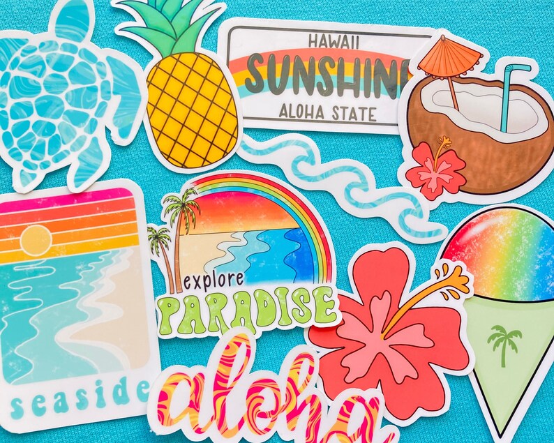 Hawaii Sticker Pack | Etsy