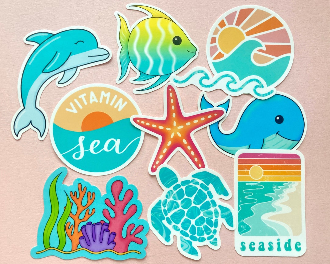 Ocean Sticker Pack - Etsy