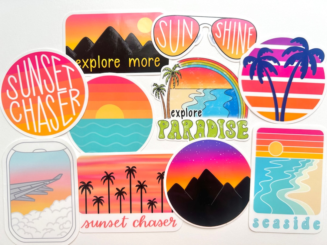 Sunset Sticker Pack - Etsy