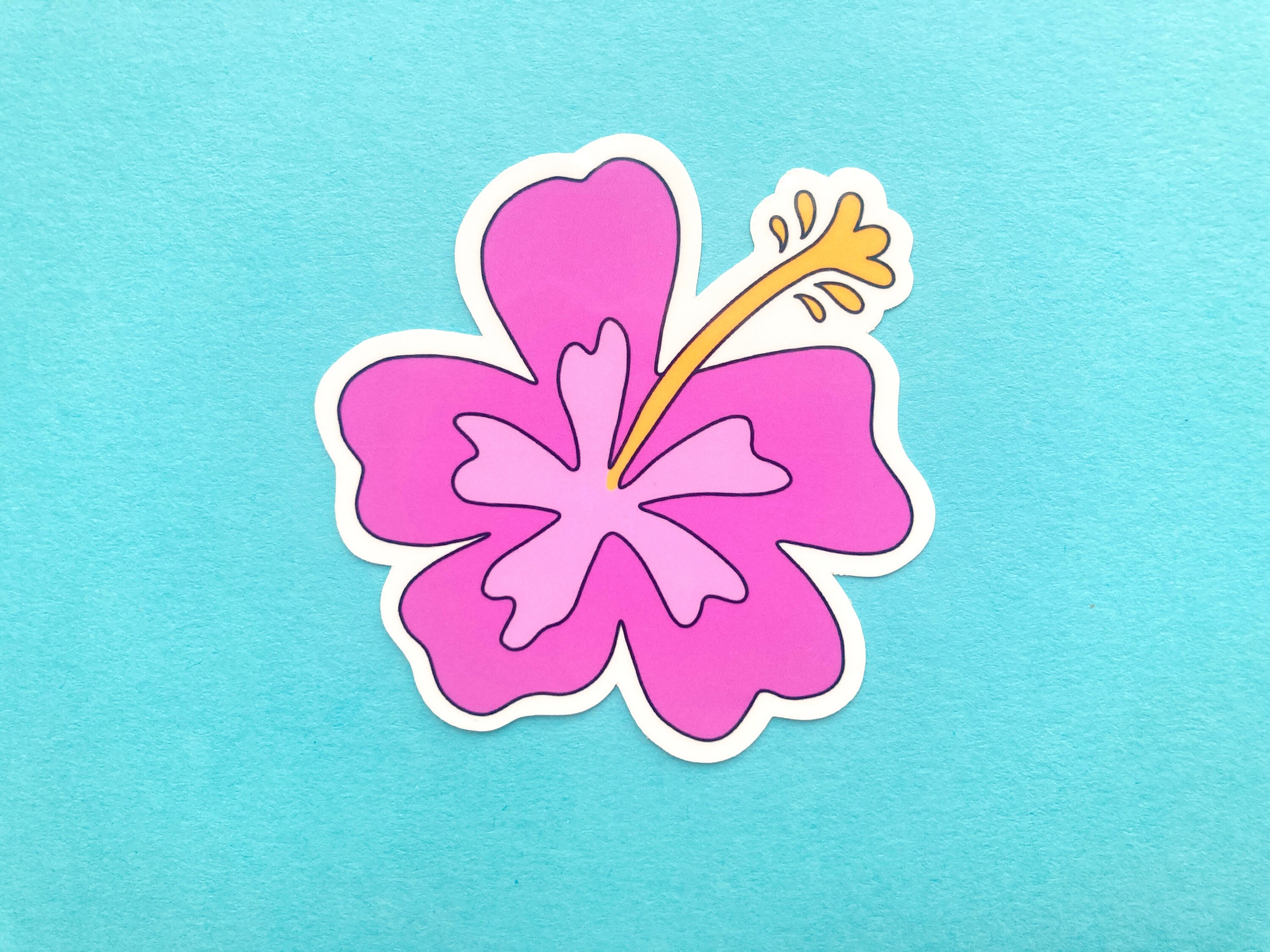 Hibiscus Flower Stickers - Etsy