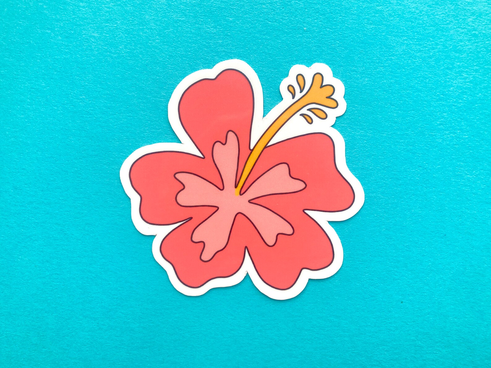 Hibiscus Flower Stickers - Etsy