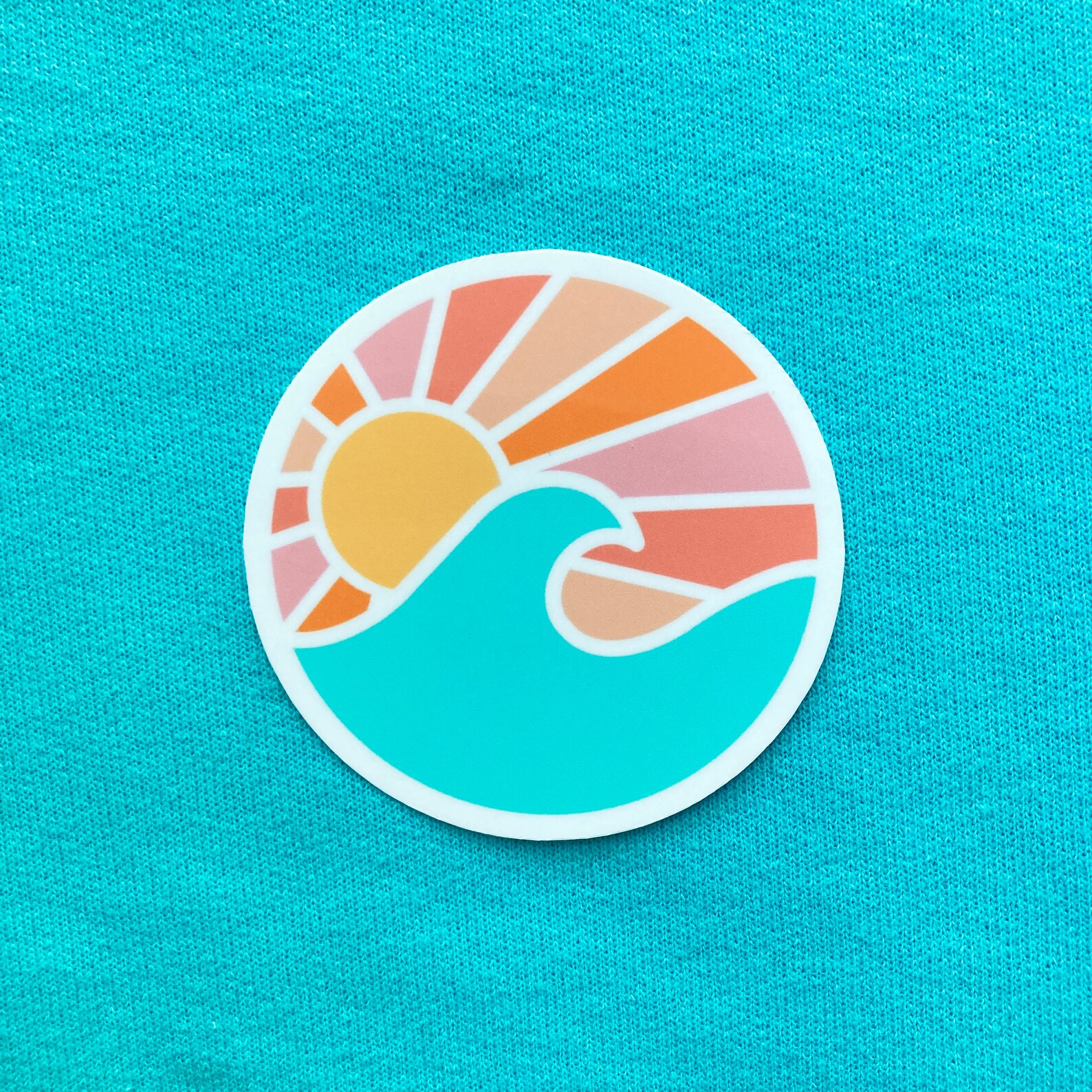Ocean Wave Sunset Sticker - Etsy