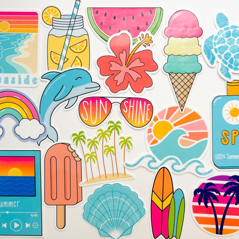 Summer Stickers - Etsy