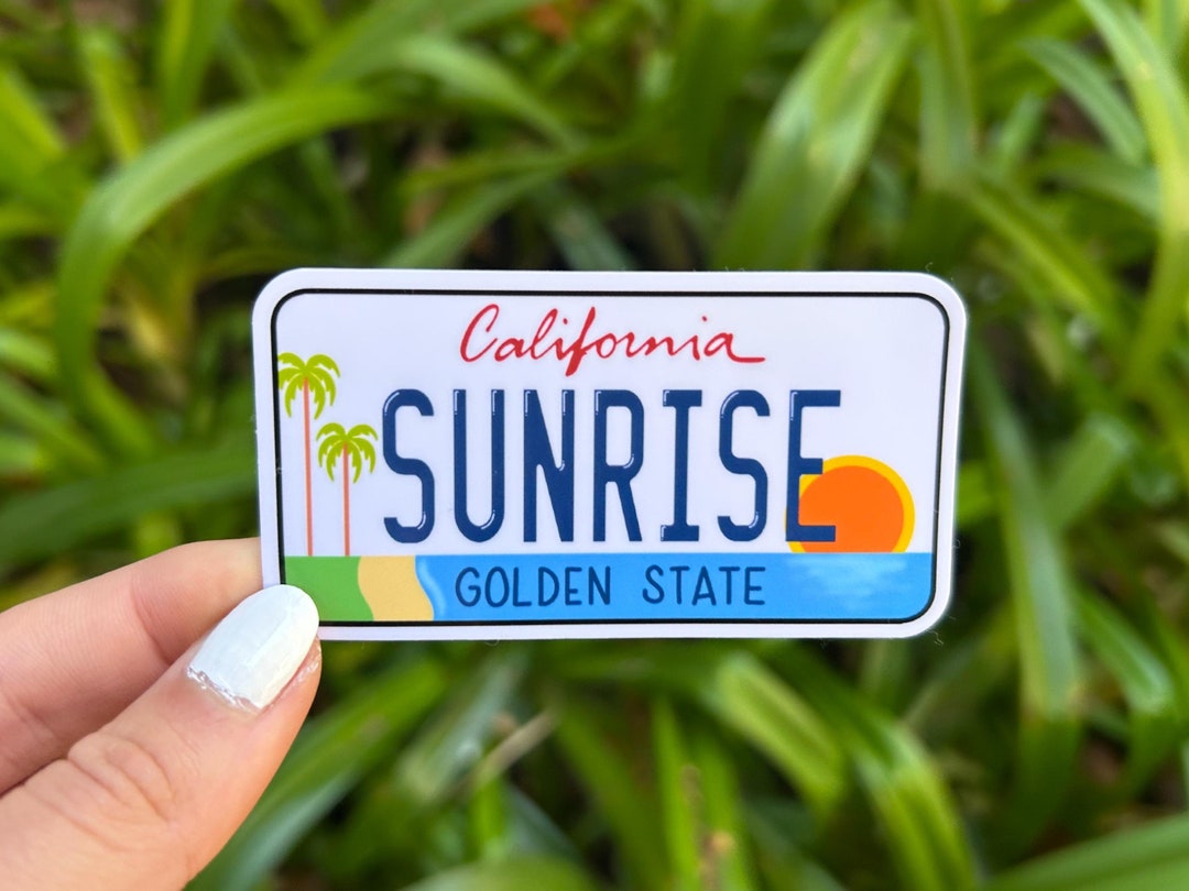 California License Plate Sticker - Etsy