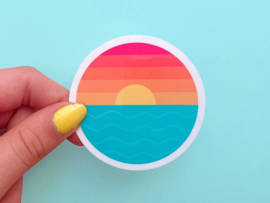 Ocean Sunset Sticker - Etsy