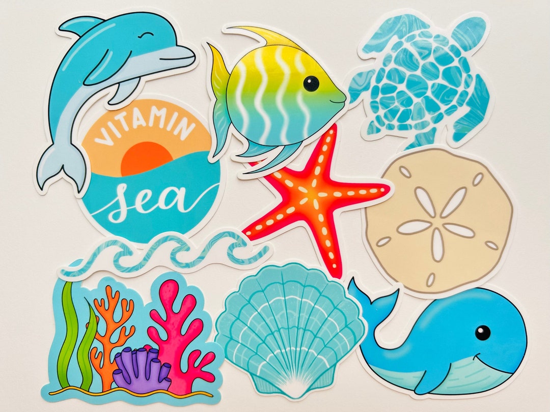 Ocean Sticker Pack - Etsy