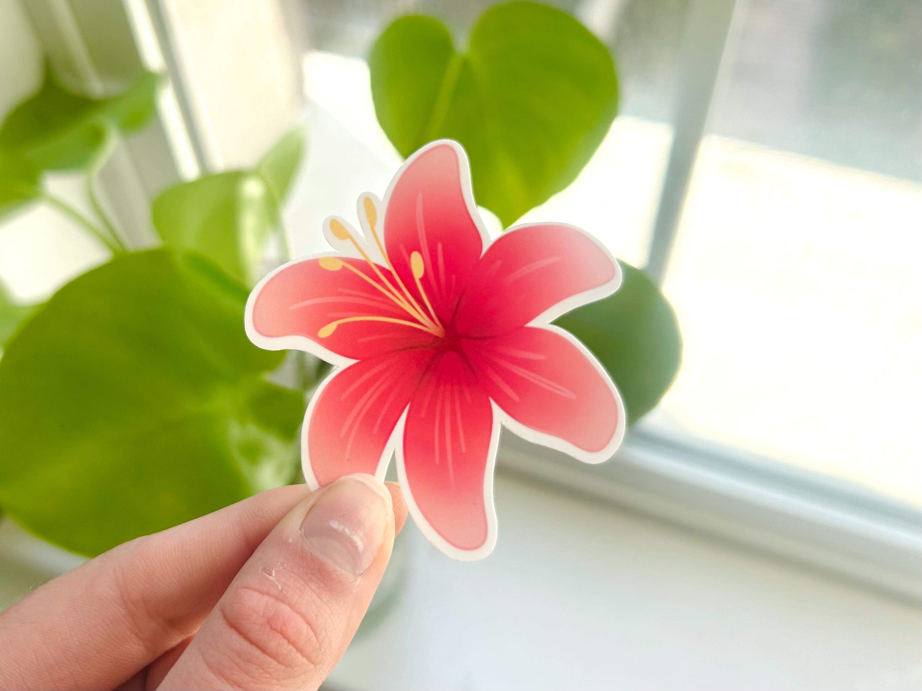 Lily Flower Stickers - Waterproof Gloss Stickers - Etsy