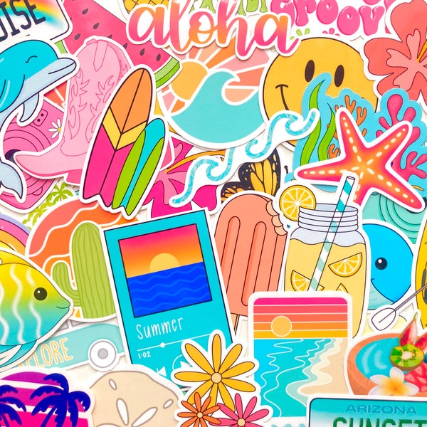 Summer Stickers - Etsy