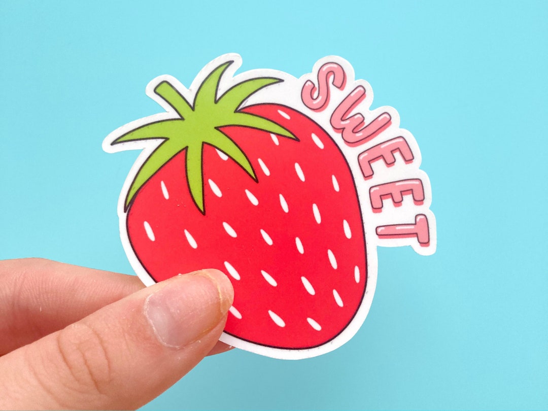 Sweet Strawberry Sticker - Etsy