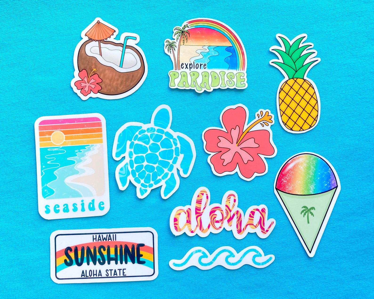 Hawaii Sticker Pack - Etsy