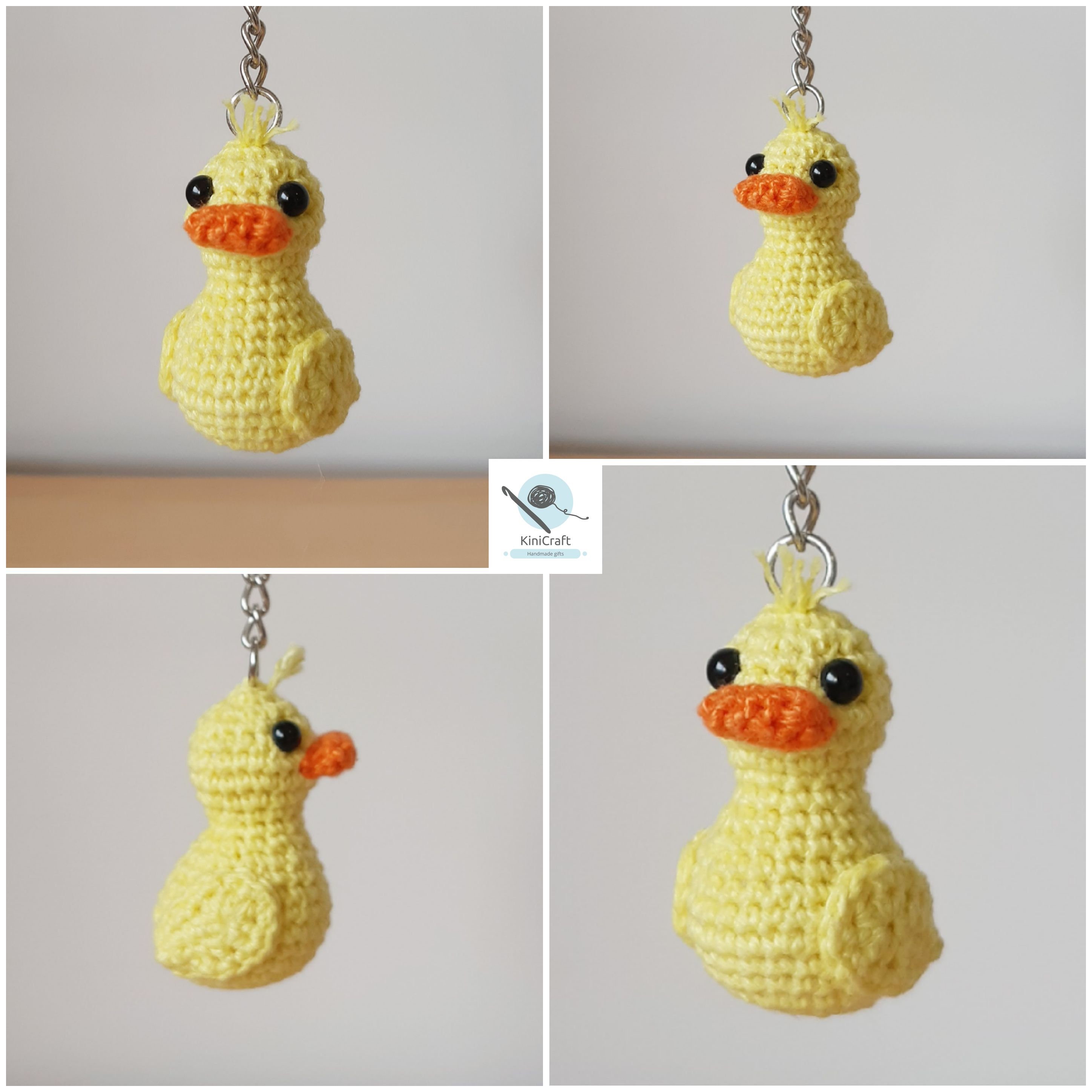 Mini Amigurumi Crochet Duck Keyring / Keychain / Bag Charm - Etsy Australia