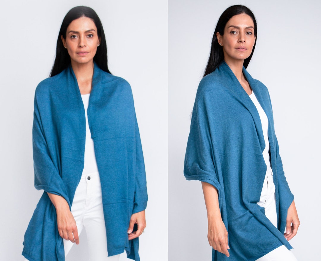 Ocean Blue Winter Himalayan Soft Wool Travel Wrap Warm - Etsy