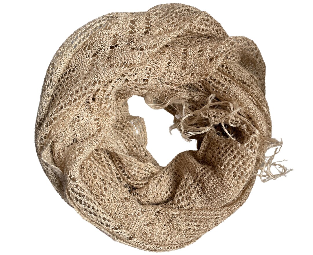 Nettle Allo Fiber Shawl Summer Meditation Wrap Eco-friendly Natural ...